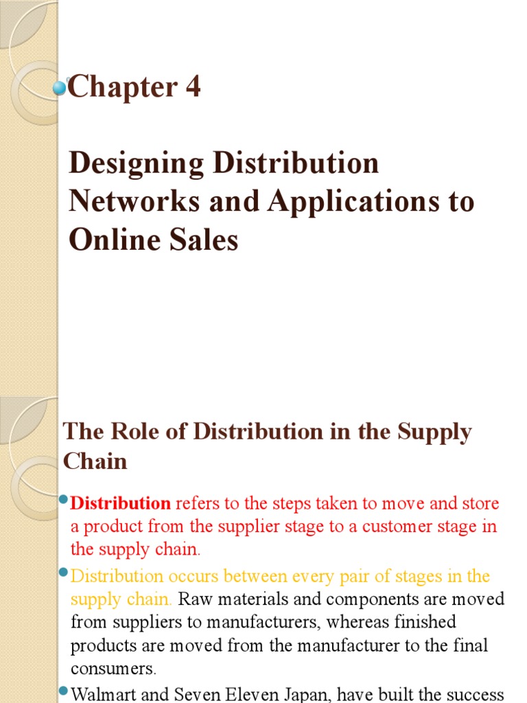 Ch-4, Designing Distribution Networks | PDF | Online Shopping ...