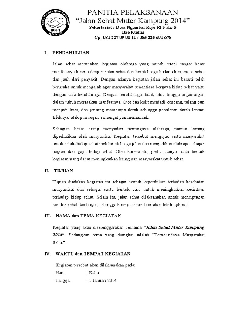 Proposal Jalan Sehat | PDF