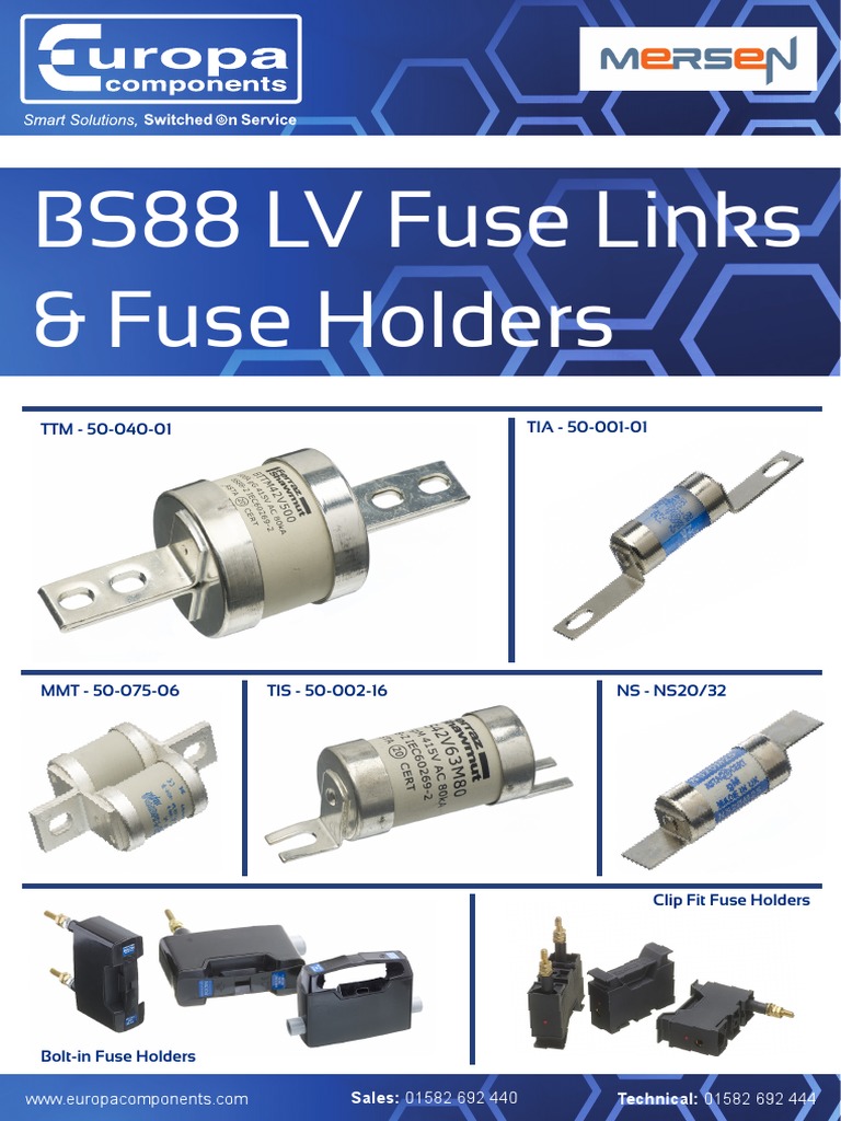 BS88 Fuse Short Form | PDF | Fuse (Electrical) | Power Engineering