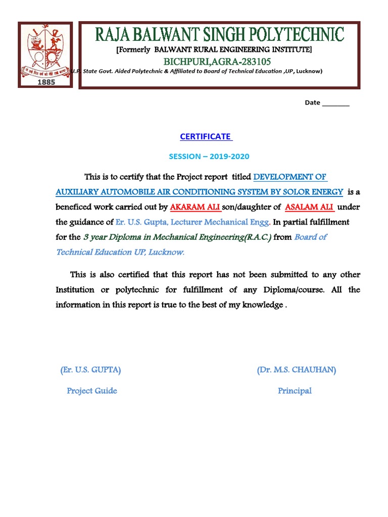 AKARAM ALI CERTIFICATE