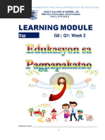 MODULE 9 Values Education | PDF | Self Esteem | Psychological Concepts