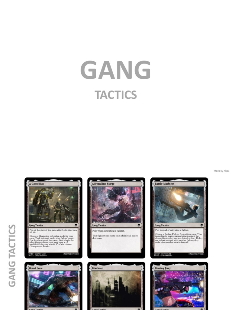 Necromunda Underhive - Custom Gang Cards PRINT PDF | PDF | Leisure ...