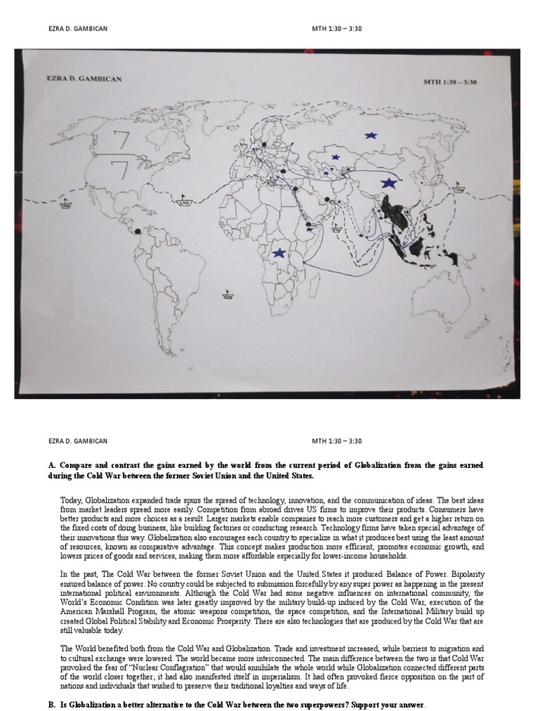 Ezra D. Gambican MTH 1:30 - 3:30 | PDF | Cold War | Globalization