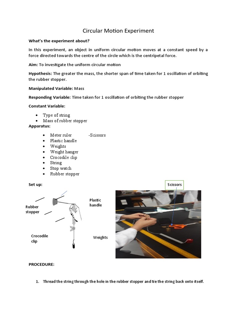Circular Motion Experiment Subesh (Unedited) | PDF | Observational ...