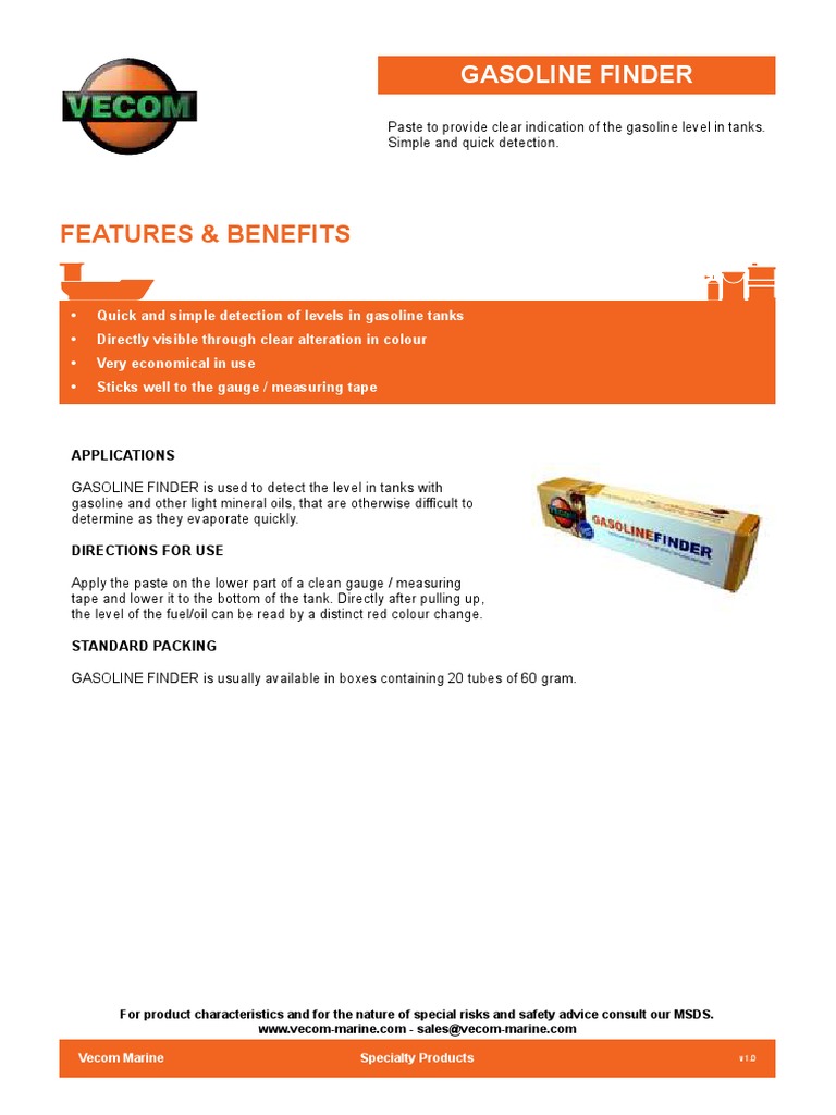 Evfuel Vecom Gasoline Finder Paste Brochure | PDF | Cooking, Food ...