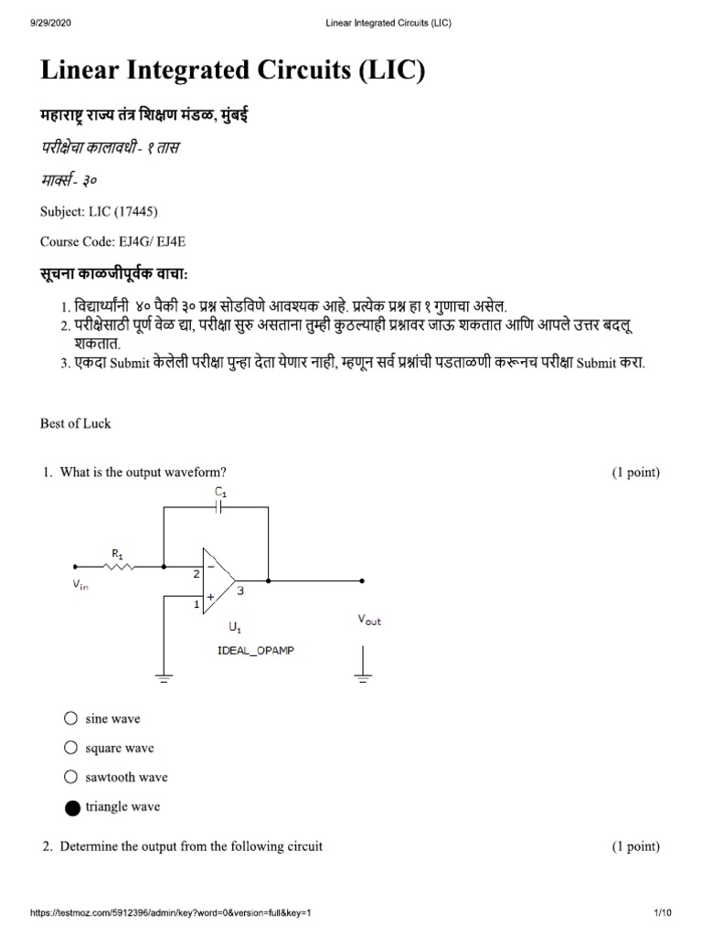 Linear Integrated Circuits (LIC) | PDF