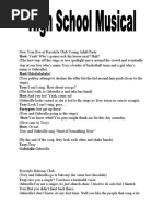 High School Musical Script | PDF | Schools | Leisure