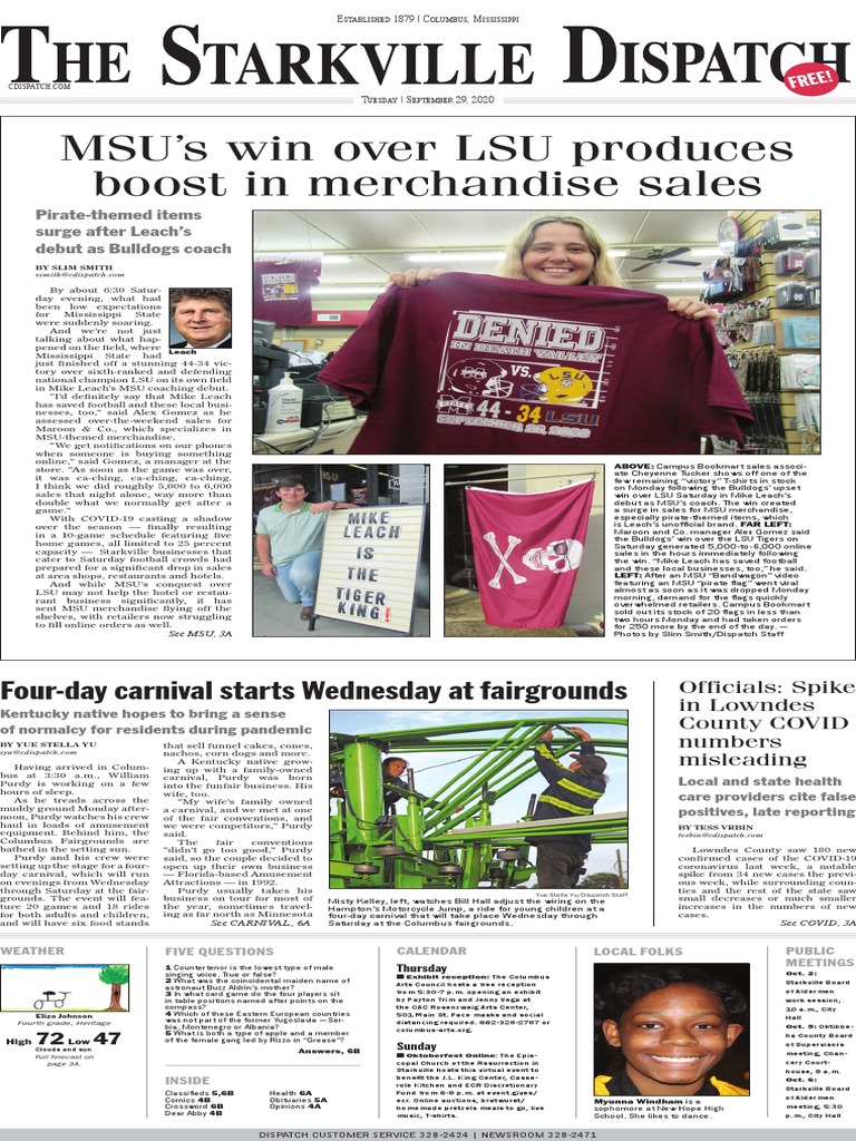Starkville Dispatch Eedition 9-29-20 | PDF | Donald Trump | American ...