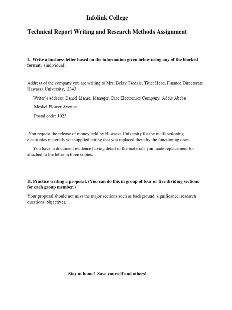 Assignment, Technical Report Writing and Research Methods | PDF