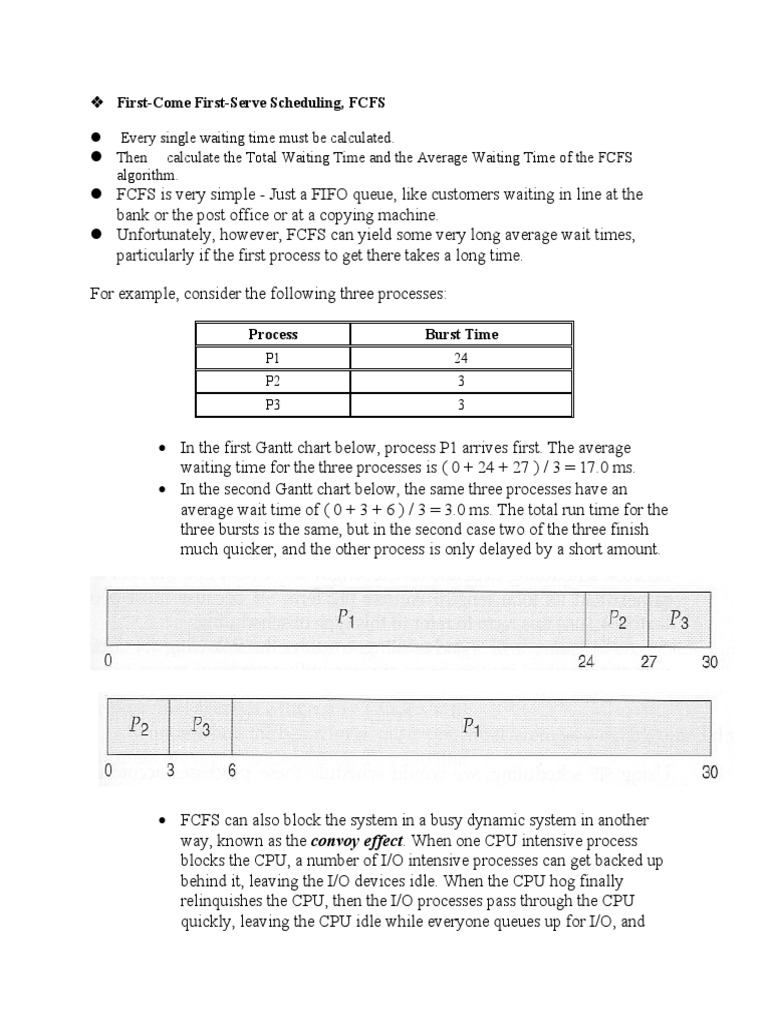 FCFS 1 | PDF | Scheduling (Computing) | Operating System Technology