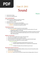 Sound Waves - Grade 5 | PDF | Pitch (Music) | Sound