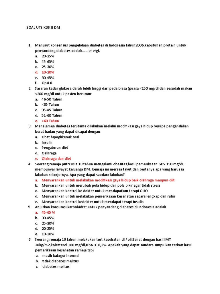 Jawaban Soal Uts KDK 2 Fix | PDF | Kesehatan Holistik