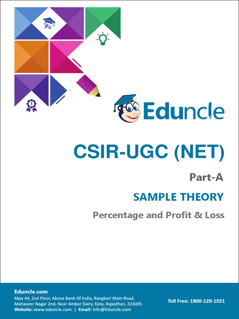 Sample Theory With Examples - Percentage & Profit-Loss (CSIR NET PART-A ...