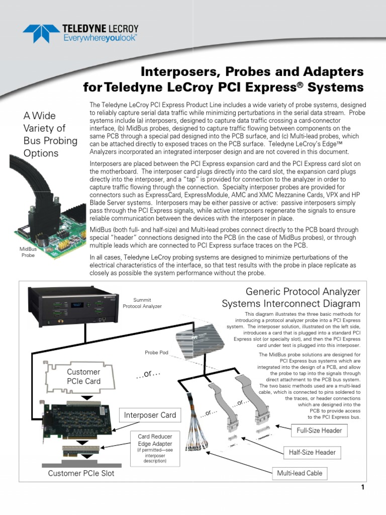 PCIe Interposer Datasheet v1113 PDF | PDF | Computer Engineering | Physical Layer Protocols