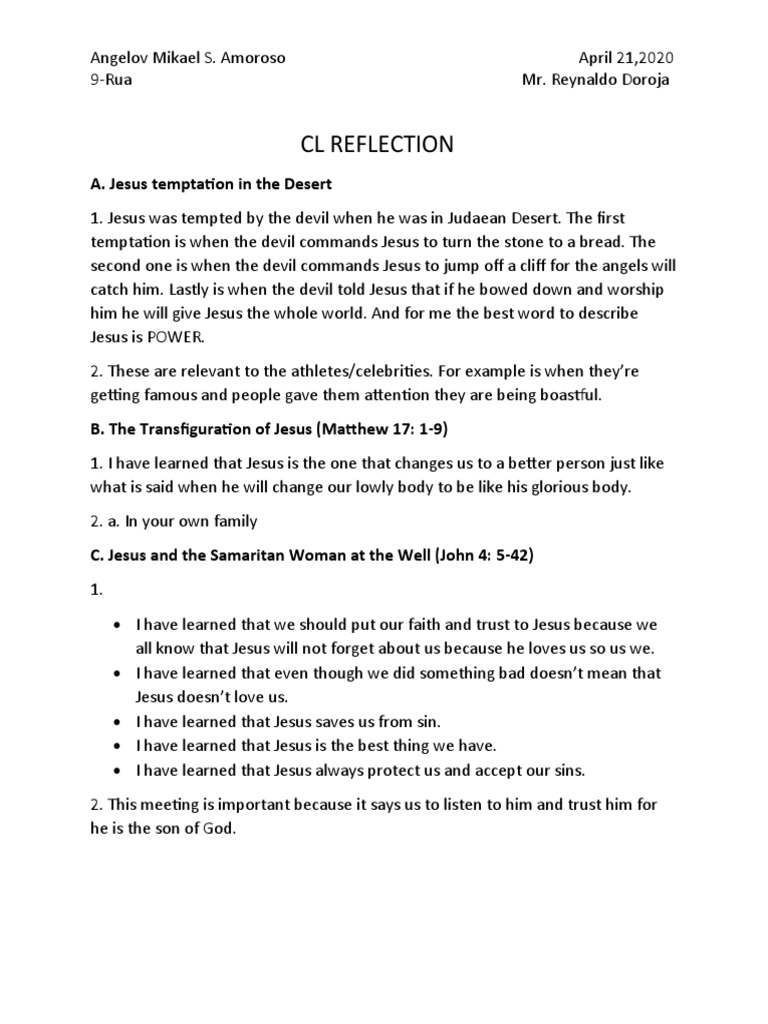 Reflections on Jesus' Life and Teachings: Insights on Faith ...