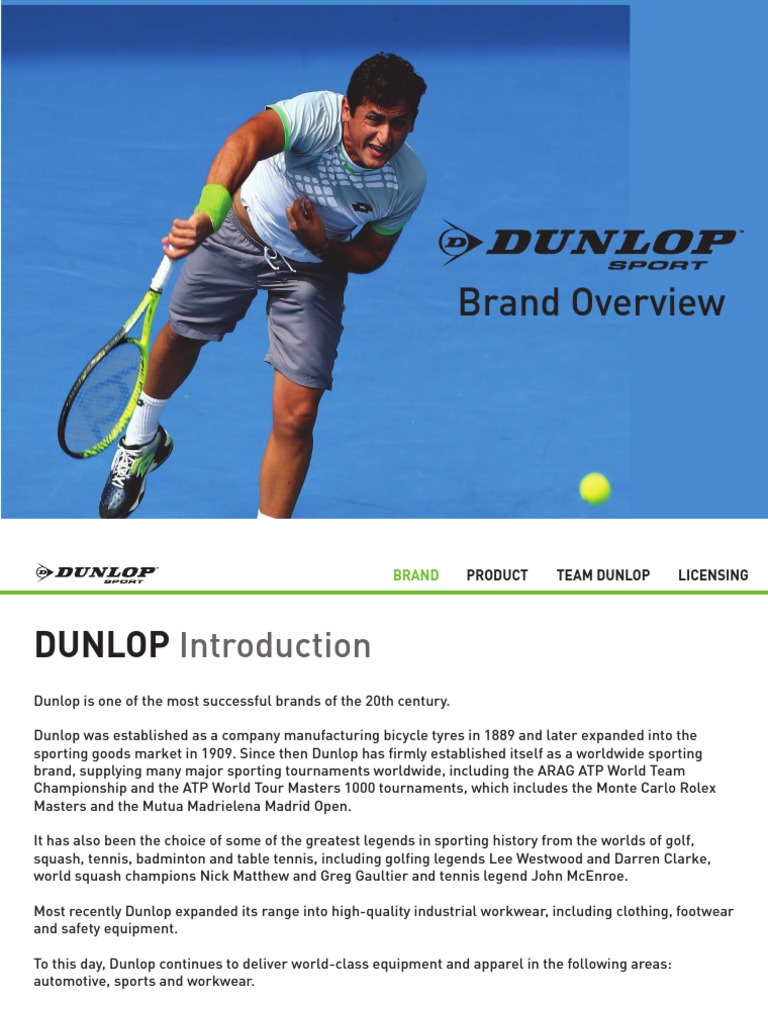 Dunlop Sports Brand Overview | PDF | Brand | Racquet Sports
