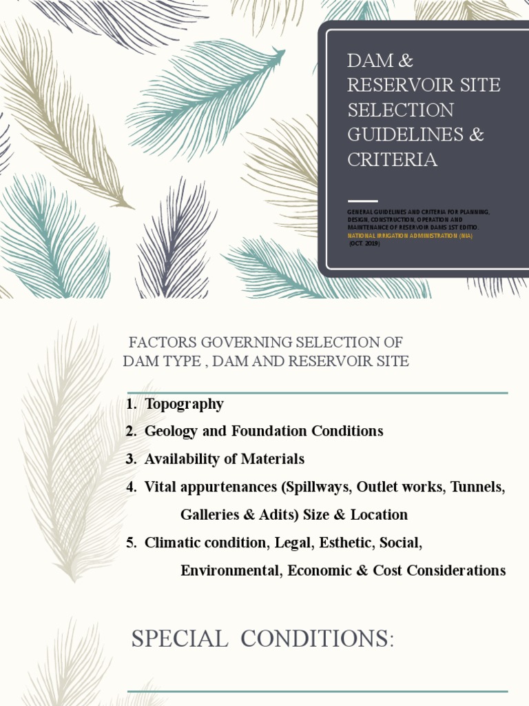 Dam & Reservoir Site Selection Guide | PDF