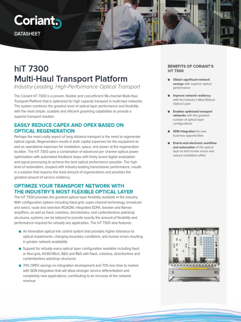 Hit 7300 BENEFITS OF CORIANT'S Multi-Haul PDF | PDF | Communications Protocols | Network Protocols