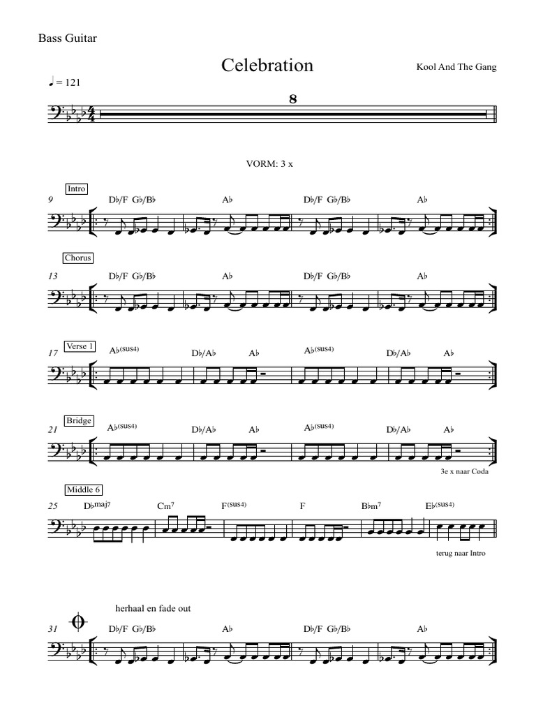 Celebration (Bass) | PDF