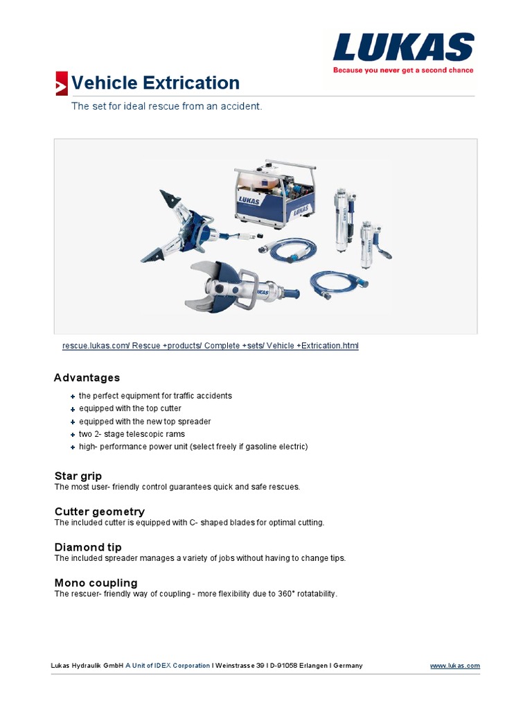 Lukas Kit Vehicle Extrication | PDF | Manufactured Goods
