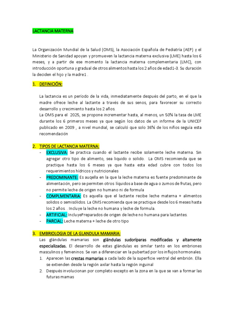 Fisiologia De La Lactancia Materna Pdf Amamantamiento La Leche 4616
