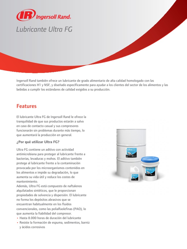 Lubricante Ultra FG | PDF | Lubricante | Líquidos