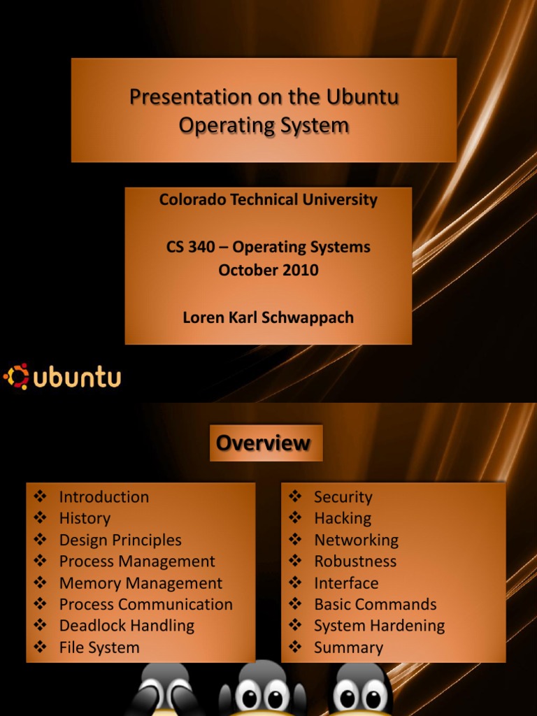 Ubuntu OS Presentation PDF | PDF | File System | Operating System