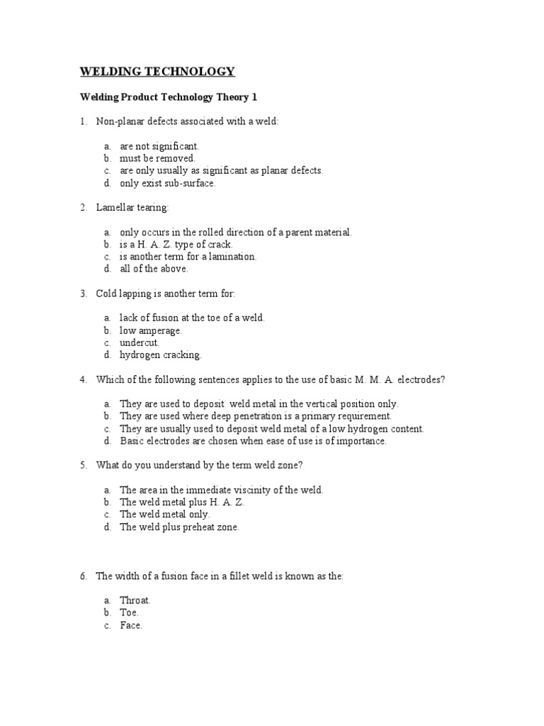 Welding Product Technology Theory | PDF | Welding | Construction