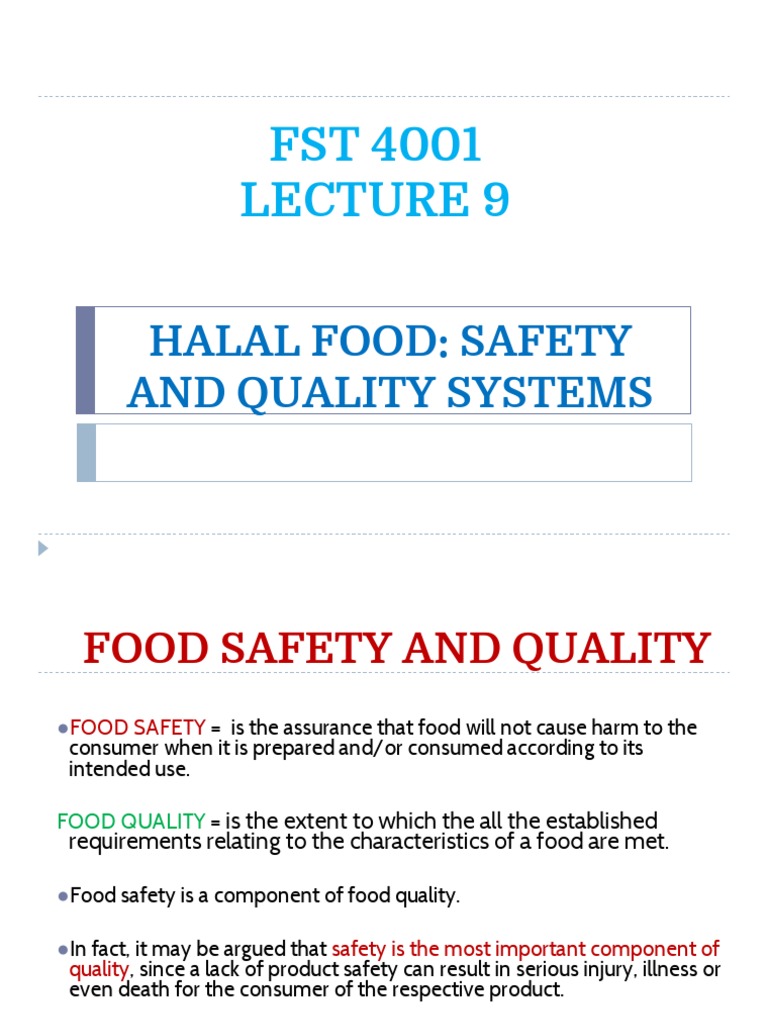 Halal Food: Safety and Quality Systems | PDF | Hazard Analysis And ...