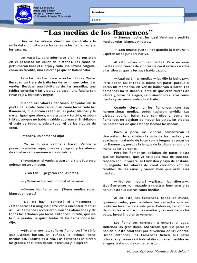 Guía 14. Las Medias de Los Flamencos | PDF | Arte
