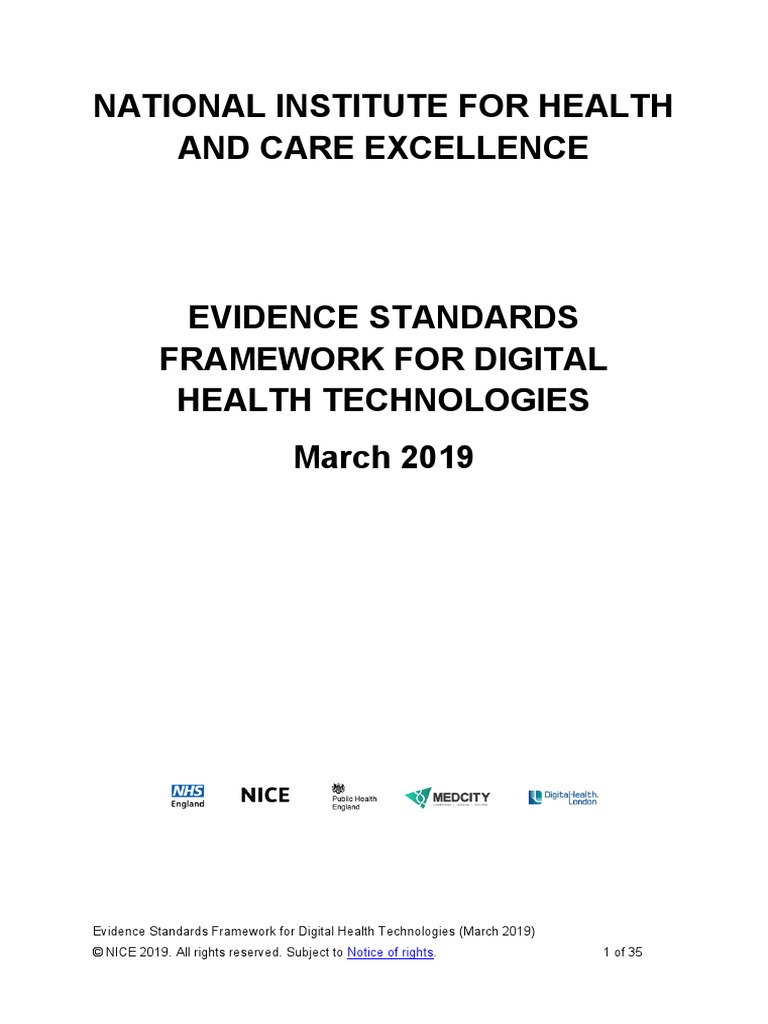 NICE - Digital-Evidence-Standards-Framework | PDF | Caregiver | Risk