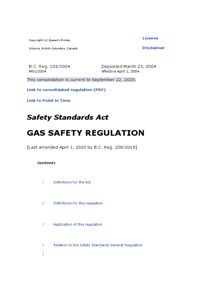 Gas Safety Regulations PDF | PDF | Biogas | Anaerobic Digestion