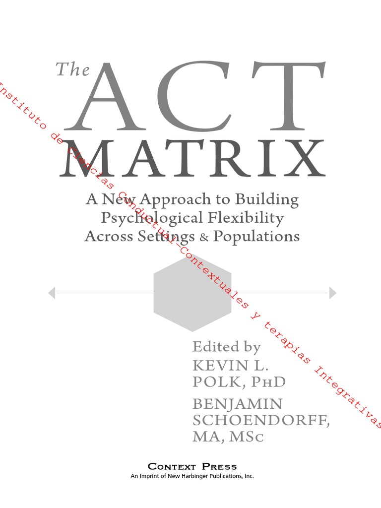The Act Matrix | PDF | Feeling | Psychotherapy