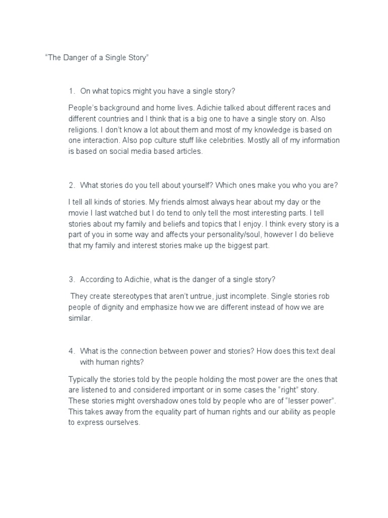 the danger of a single story | Psychological Concepts | Psychology