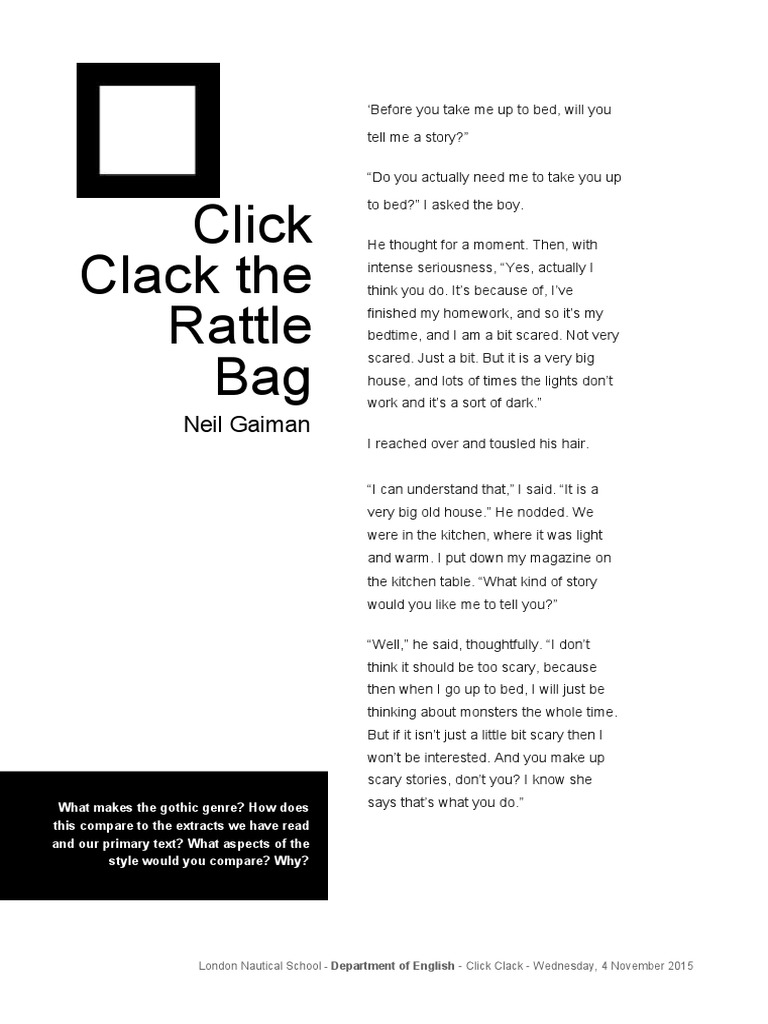 Click Clack The Rattle Bag | PDF