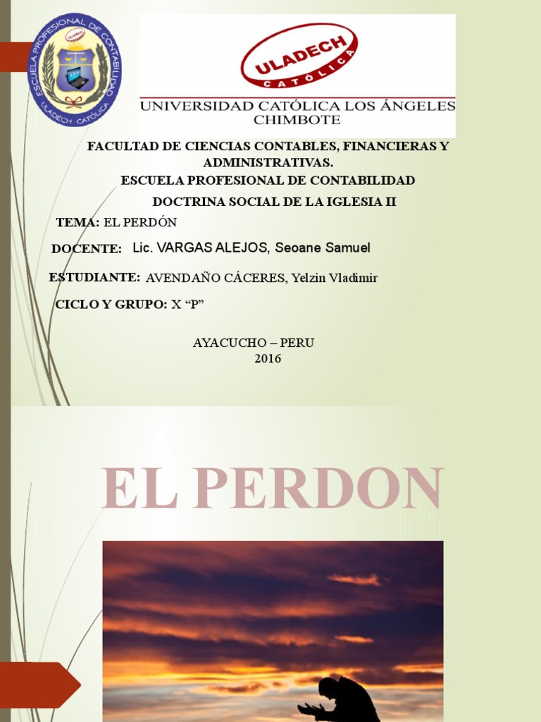 Diapositiva Tema El Perdon Dsi Ii | PDF