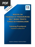 Q3 G11 Pagbasa at Pagsusuri - Module 1 | PDF