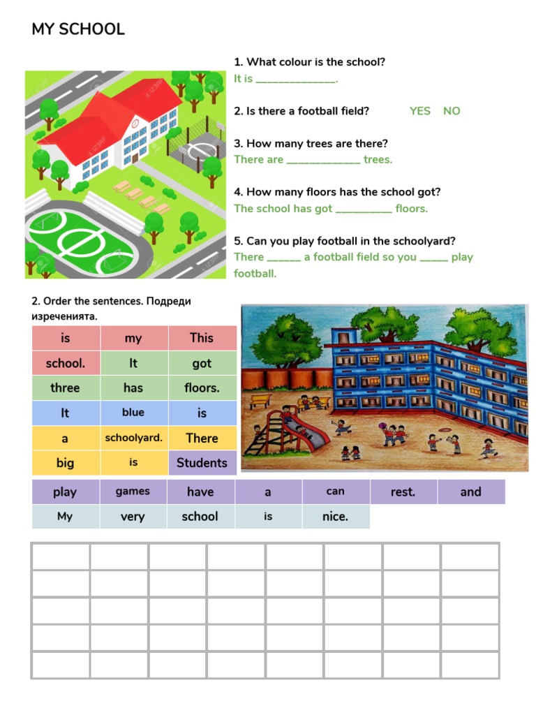 Movers Lesson 1 My School | PDF