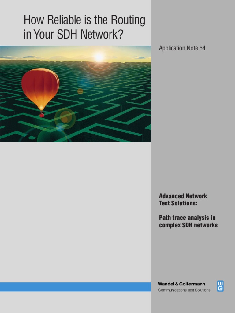 How Reliable Is The Routing Inyour SDH Network?: Application Note 64 ...