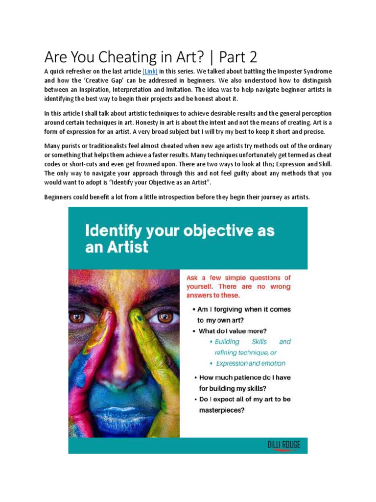 Are You Cheating in Art - 2 | Download Free PDF | Drawing | Paintings