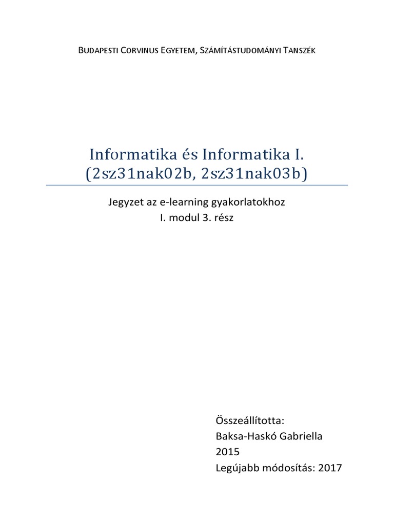 Informatika Függvények | PDF