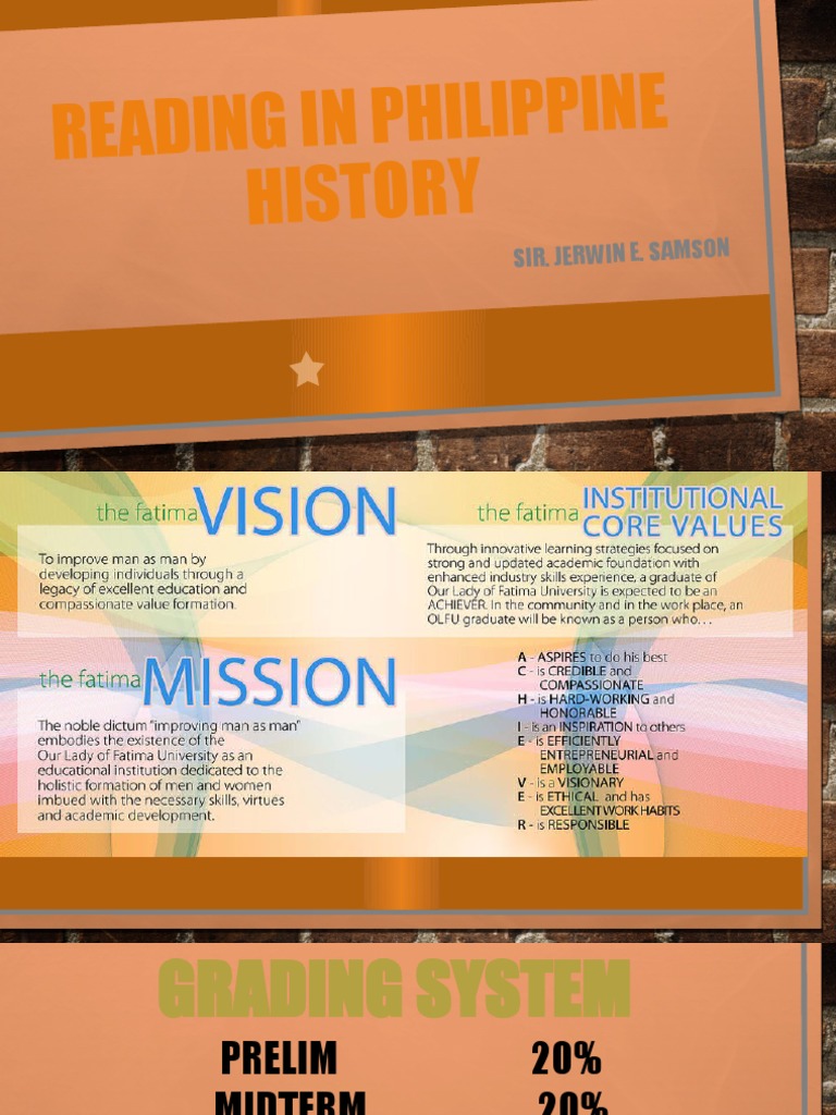 Reading in Philippine History: Sir. Jerwin E. Samson | PDF | Primary ...