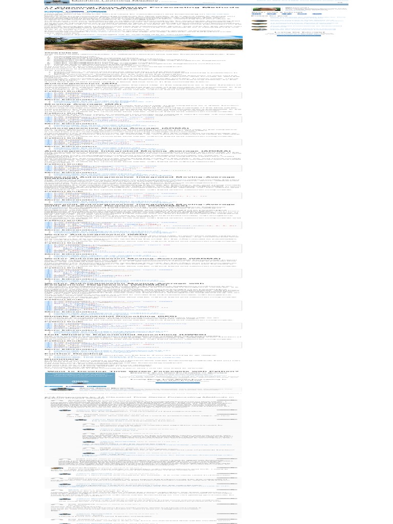 11 Classical Time Series Forecasting Methods in Python (Cheat Sheet) | PDF | Autoregressive ...
