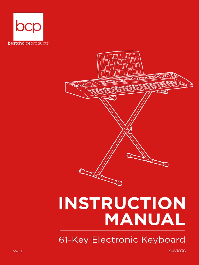 Instruction Manual: 61-Key Electronic Keyboard | PDF | Power Supply ...