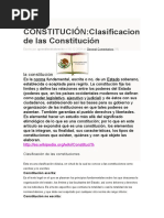 Tipos de Constituciones Por Su Forma | PDF | Constitución | Estado (política)