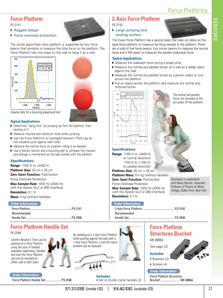 2-Axis Force Platform Force Platform: Typical Applications | PDF ...
