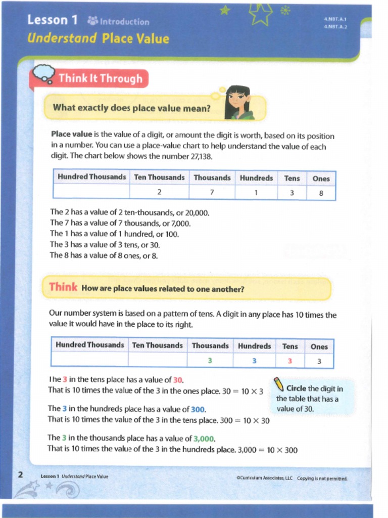 4 Understand Place Value Iready PDF | PDF