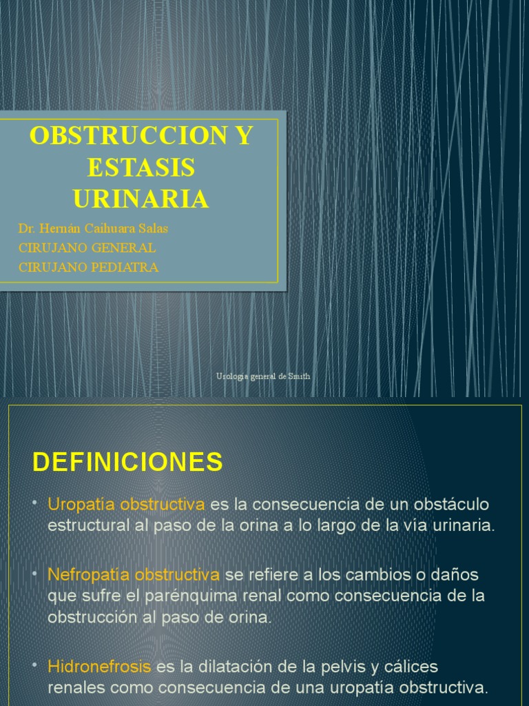 1° Tema Obstruccion y Estasis Urinaria | PDF | Vejiga urinaria ...
