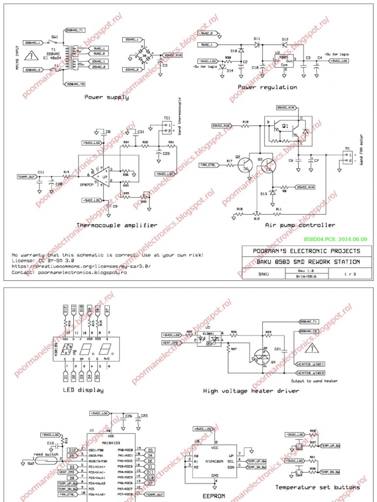 Baku 858d SMD Rework Station SCH | PDF