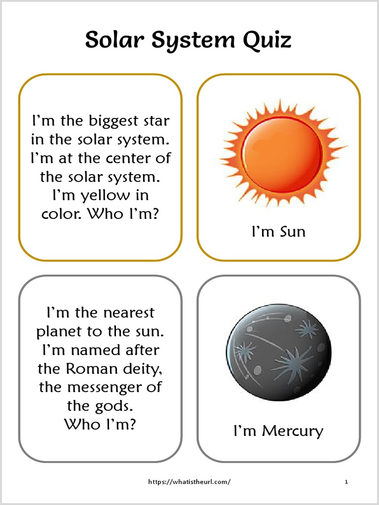 Solar System Quiz | PDF